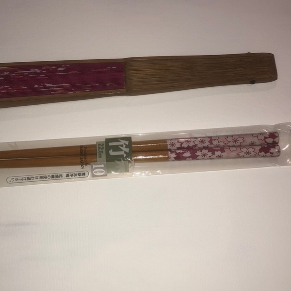 Other | Japanese Style Fan With Matching Chopsticks | Poshmark